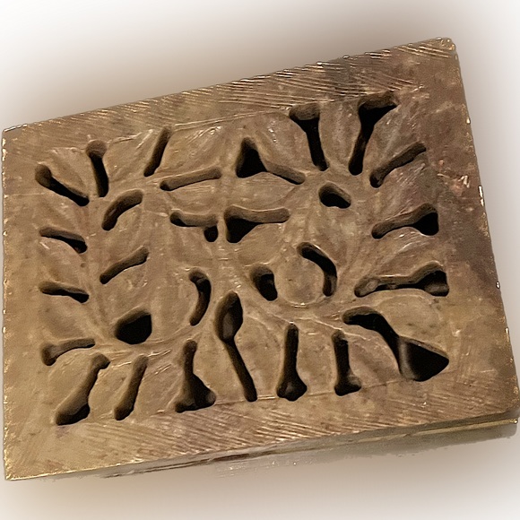 Accents | Monstera Leaf Carved Stone Hinged Box Made In India | Poshmark